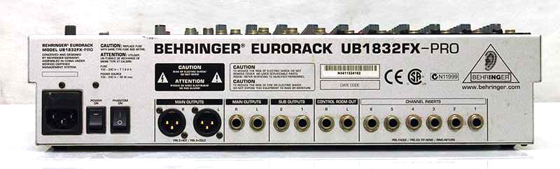 베링거 UB1832FX-PRO 믹서 - 보소장터 - 보소보소